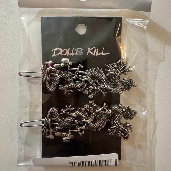 Dolls Kill | Accessories | Dolls Kill Silver Dragons Hair Pins 2 Pack ...